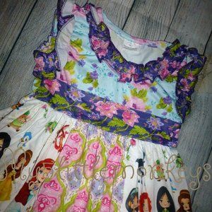 Matching Sets | Boutique Disney Princess Dress Shorts Girls Outfit ...